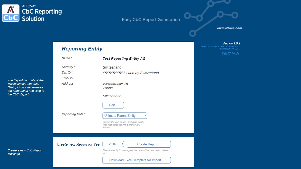 CbC Reporting Solution Altova