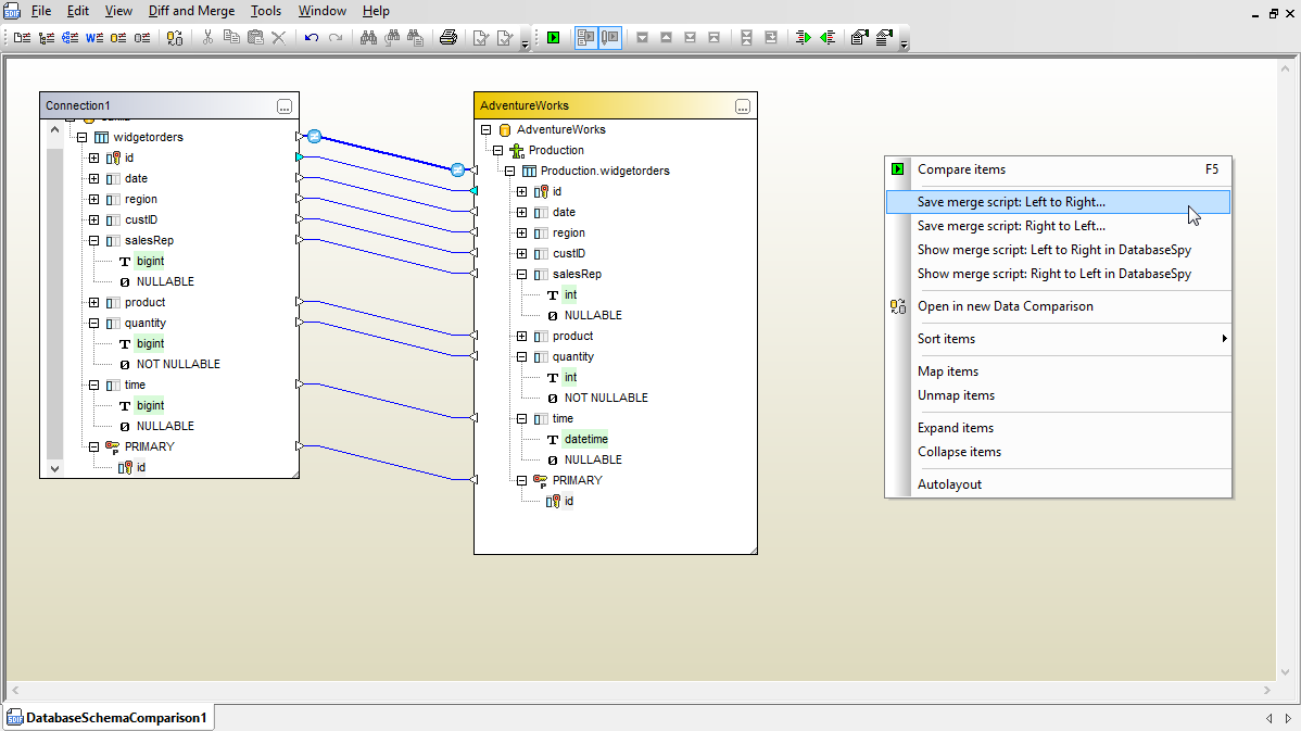 Database Compare Tool