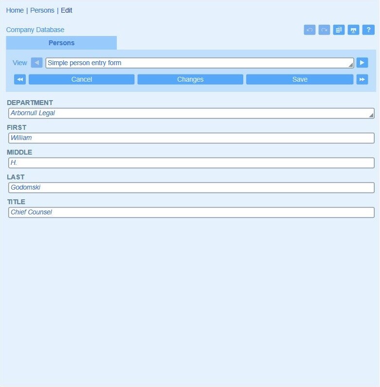 RecordsManager Data Entry Forms Altova