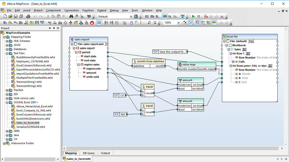 Asignaci n De Archivos Excel Altova